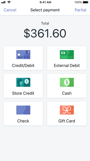 Selecting payment methods at the Shopify POS checkout · Shopify Help Center
